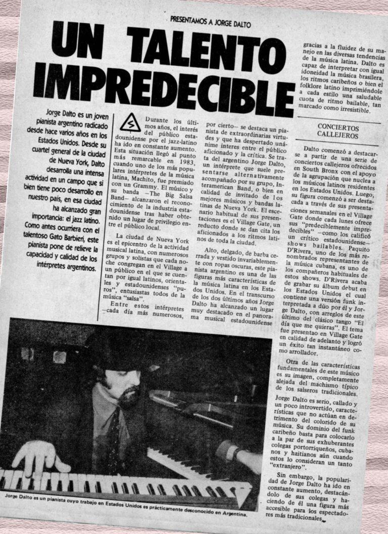 Jorge Dalto, referente mundial del jazz fusion - Hurlingham Al Día